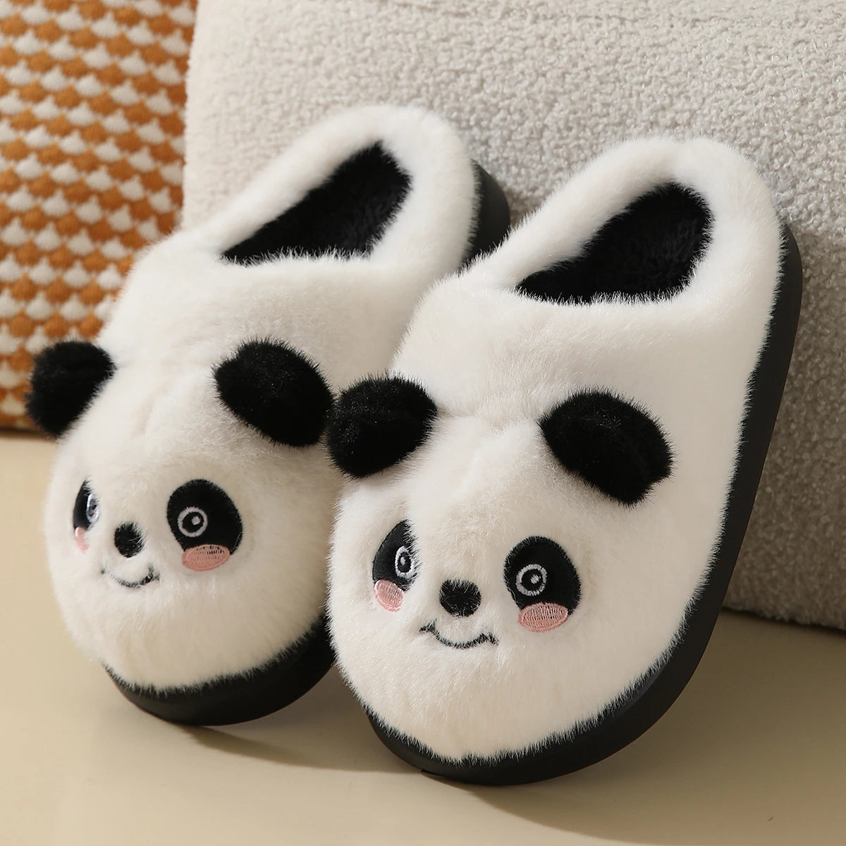Women's Cozy Panda Plush Slippers - Comfy Soft & Warm Winter Slippers ...